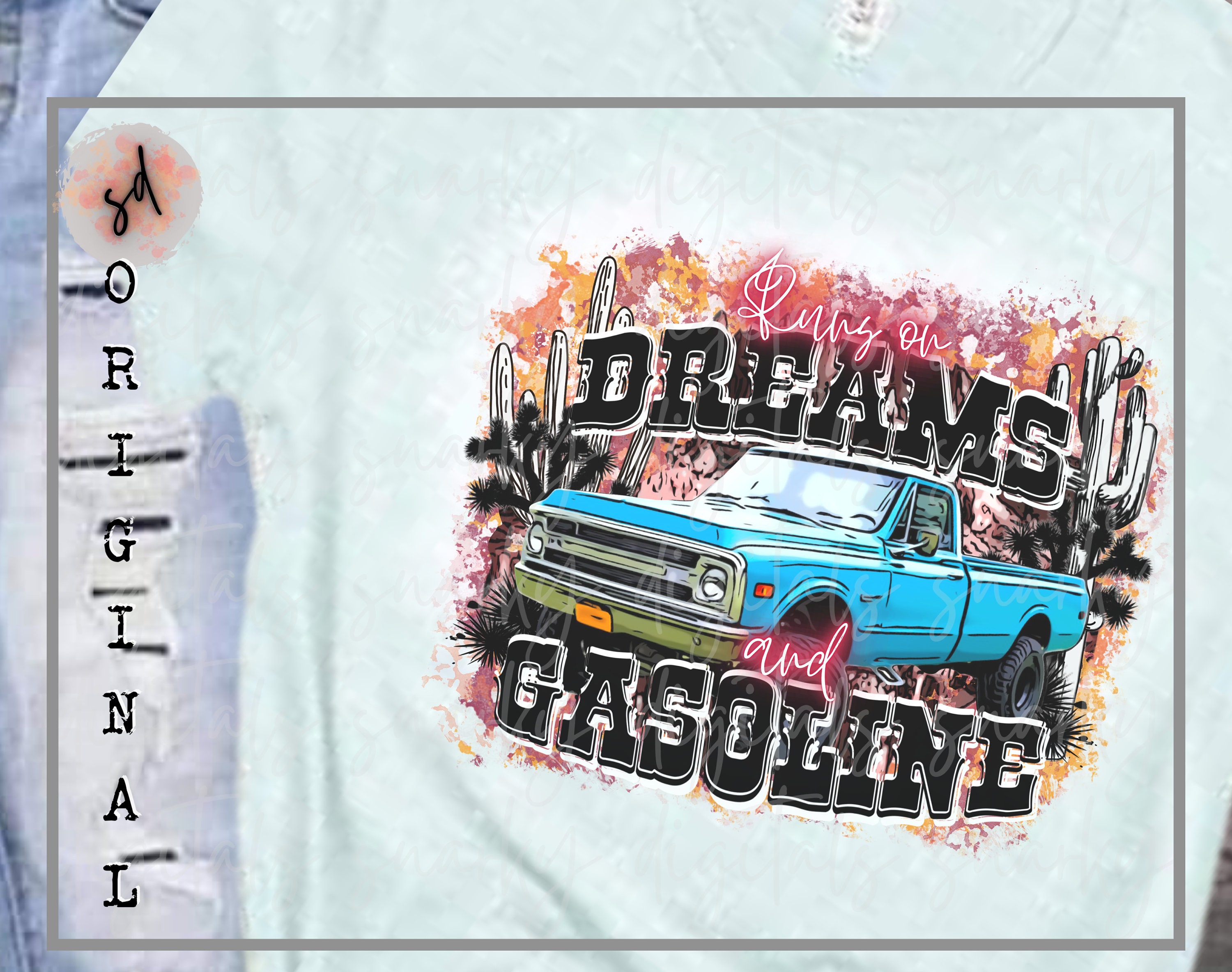 Western Boho Png, Runs on Dreams and Gasoline Png, Western Sublimation ...