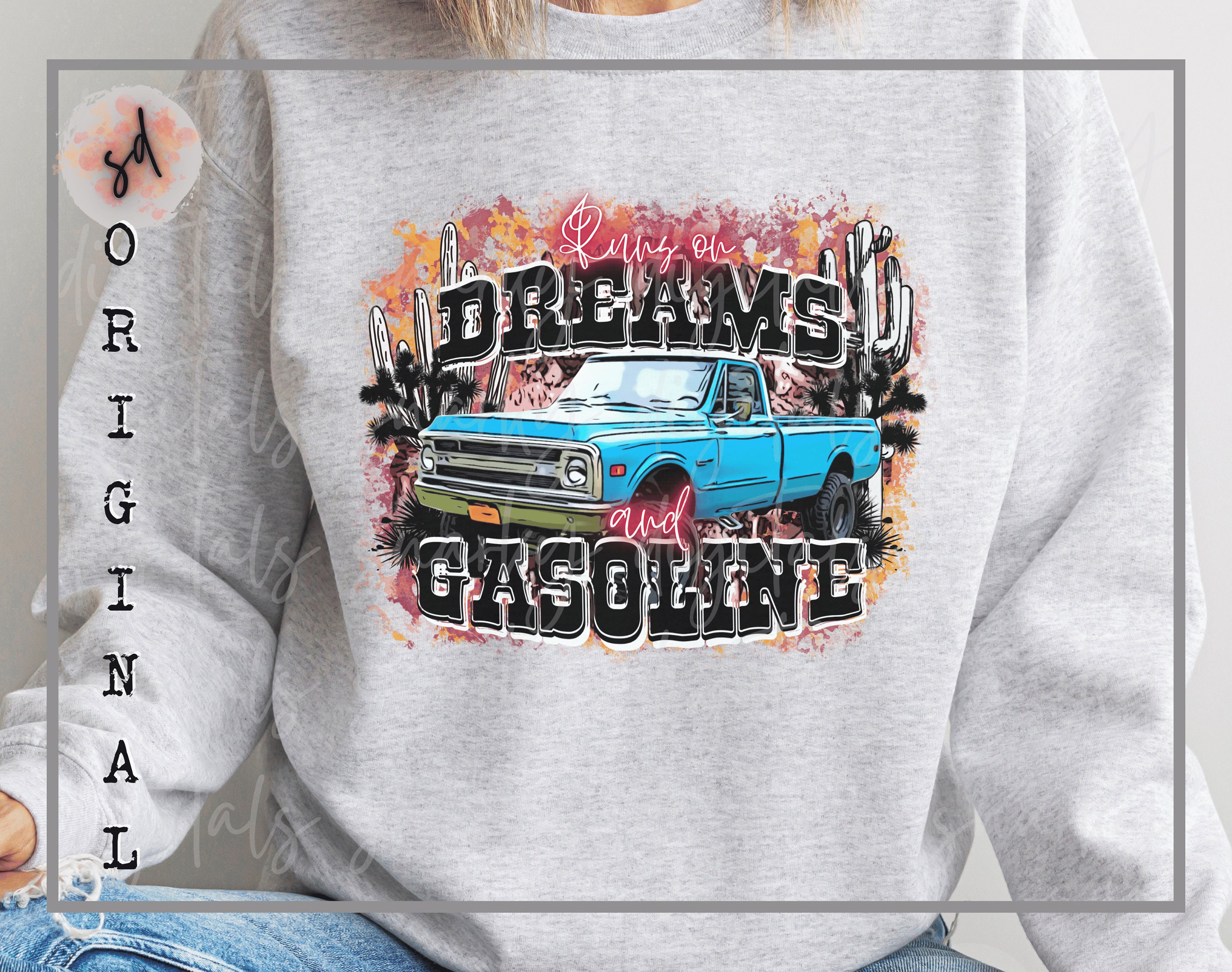 Western Boho Png, Runs on Dreams and Gasoline Png, Western Sublimation ...