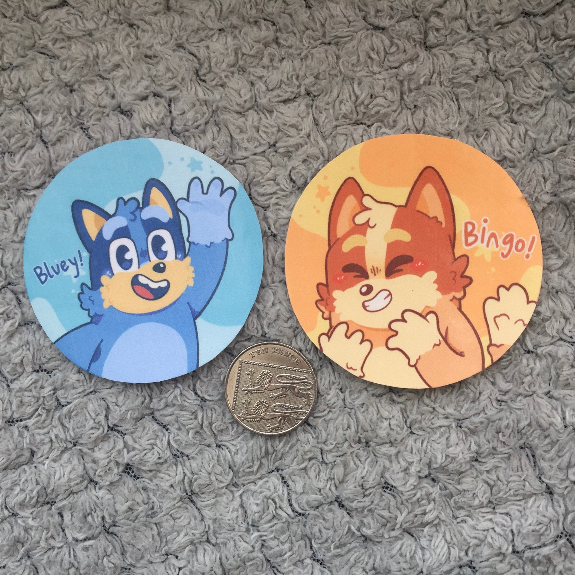 Bluey Badges and Stickers - Etsy