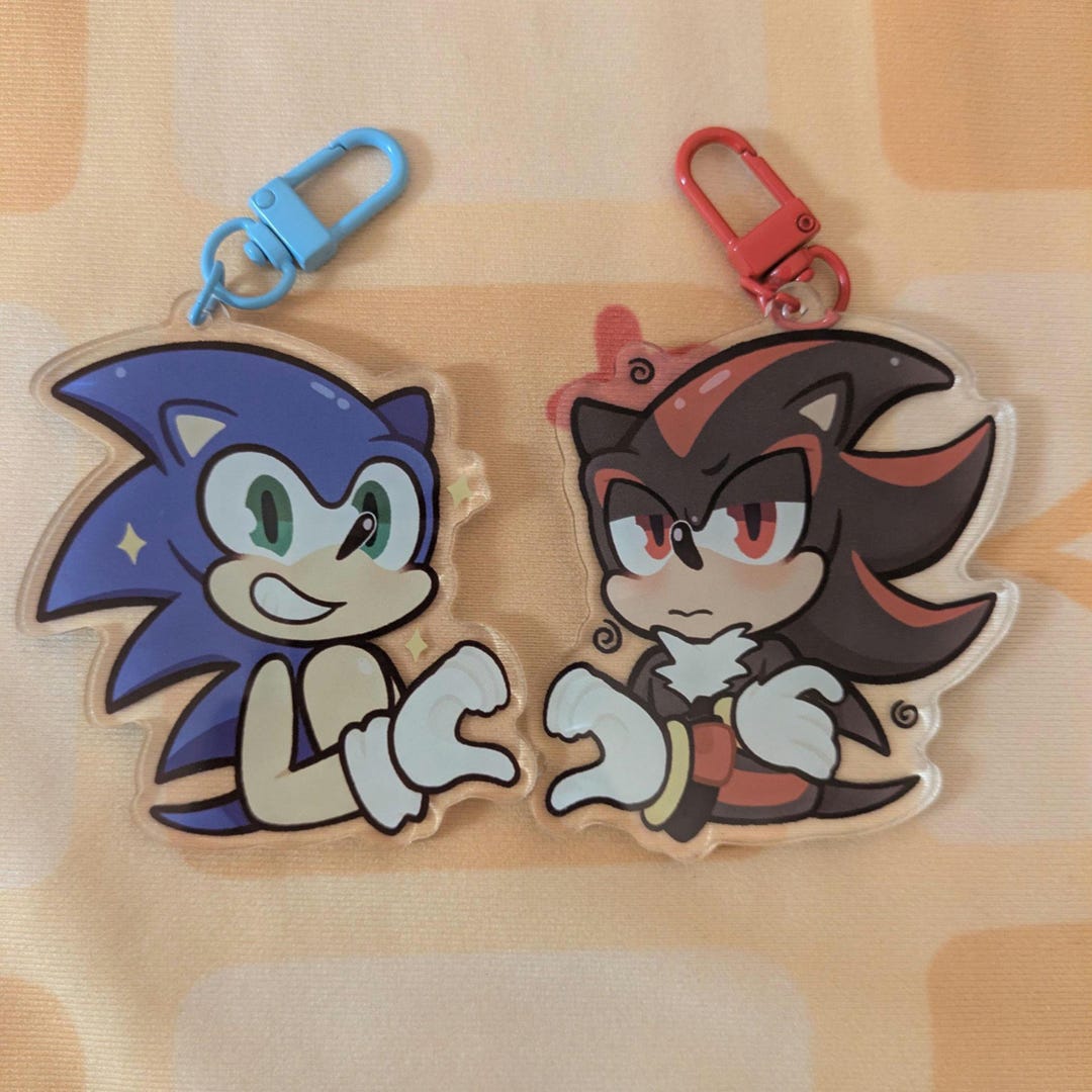 Sonic and Shadow Pairing Keychains - Etsy