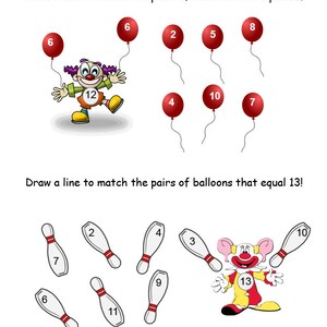 7 Printable Addition Worksheets, Single & Double Digits. Preschool ...