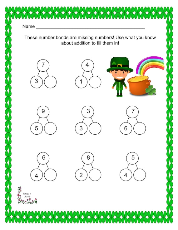 Hojas De Trabajo Del Día De San Patricio Para Primer Grado