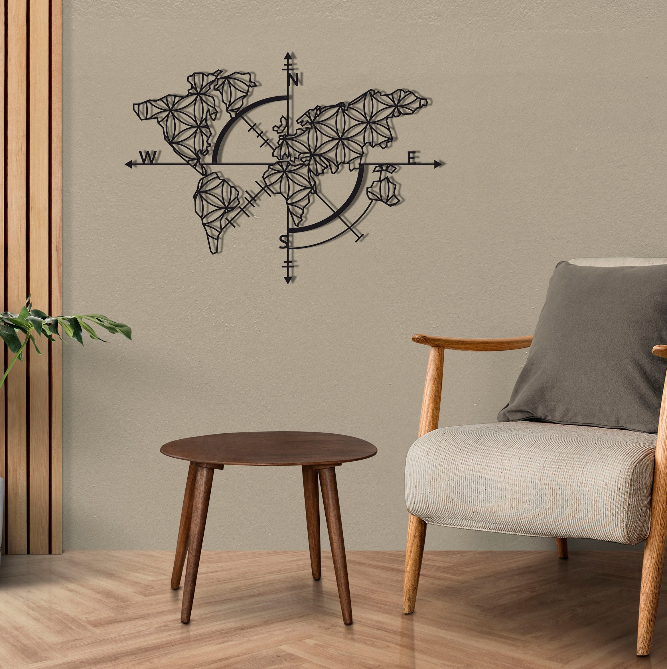 Handmade Metal World Map, Modern Wall Decor for Stylish Home and Office ...