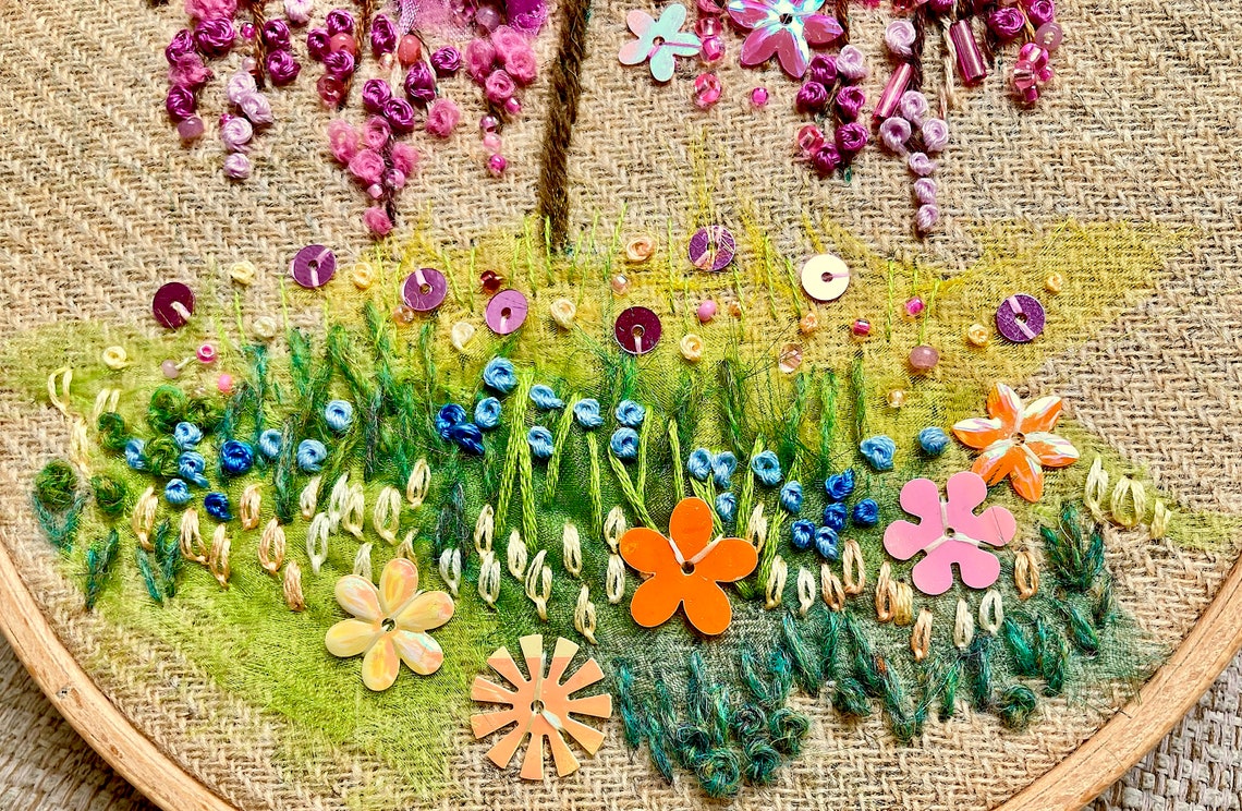 The Weeping Cherry Tree Embroidery Kit - Etsy