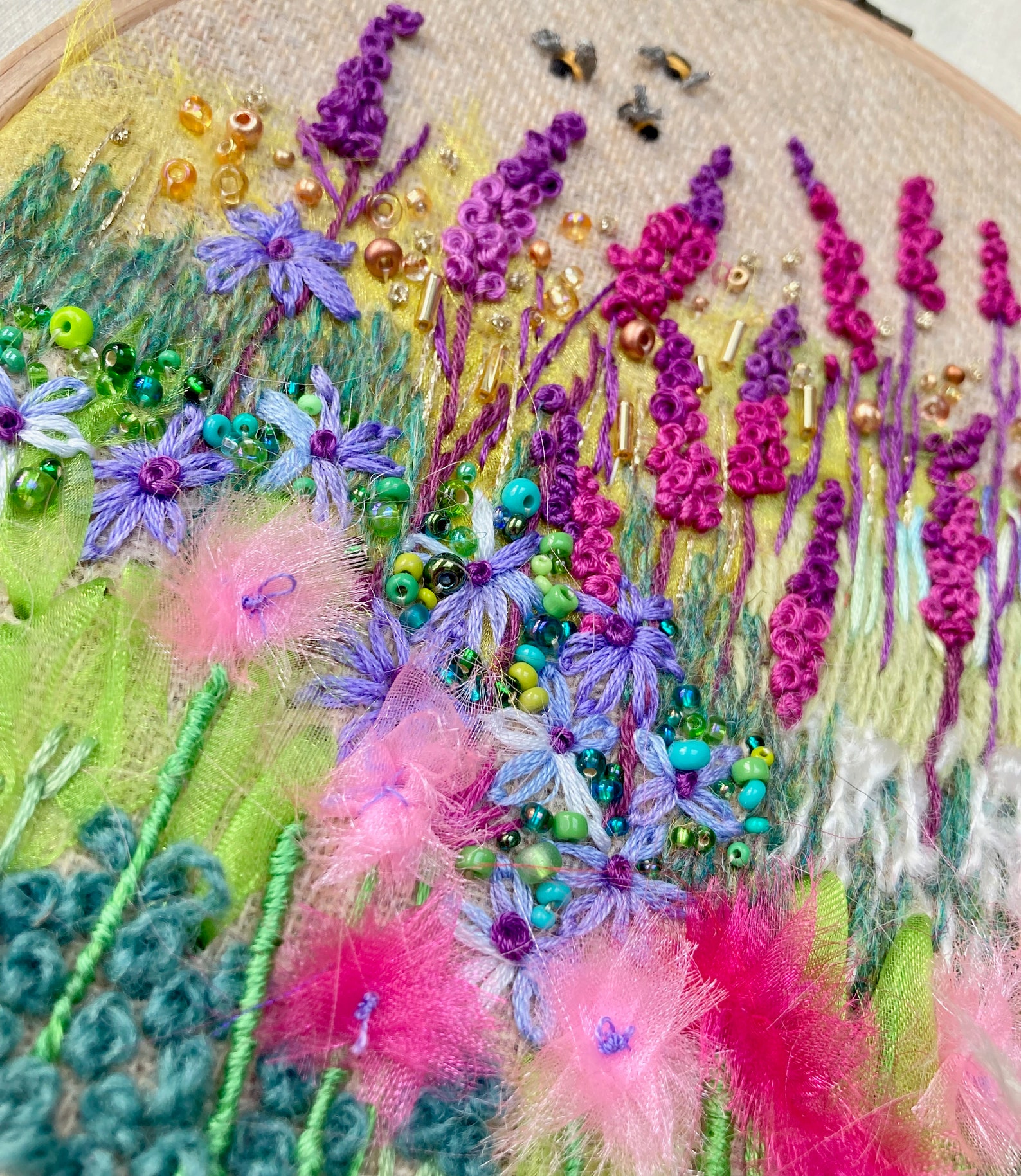 Carnations & Loosestrife Embroidery Kit - Etsy