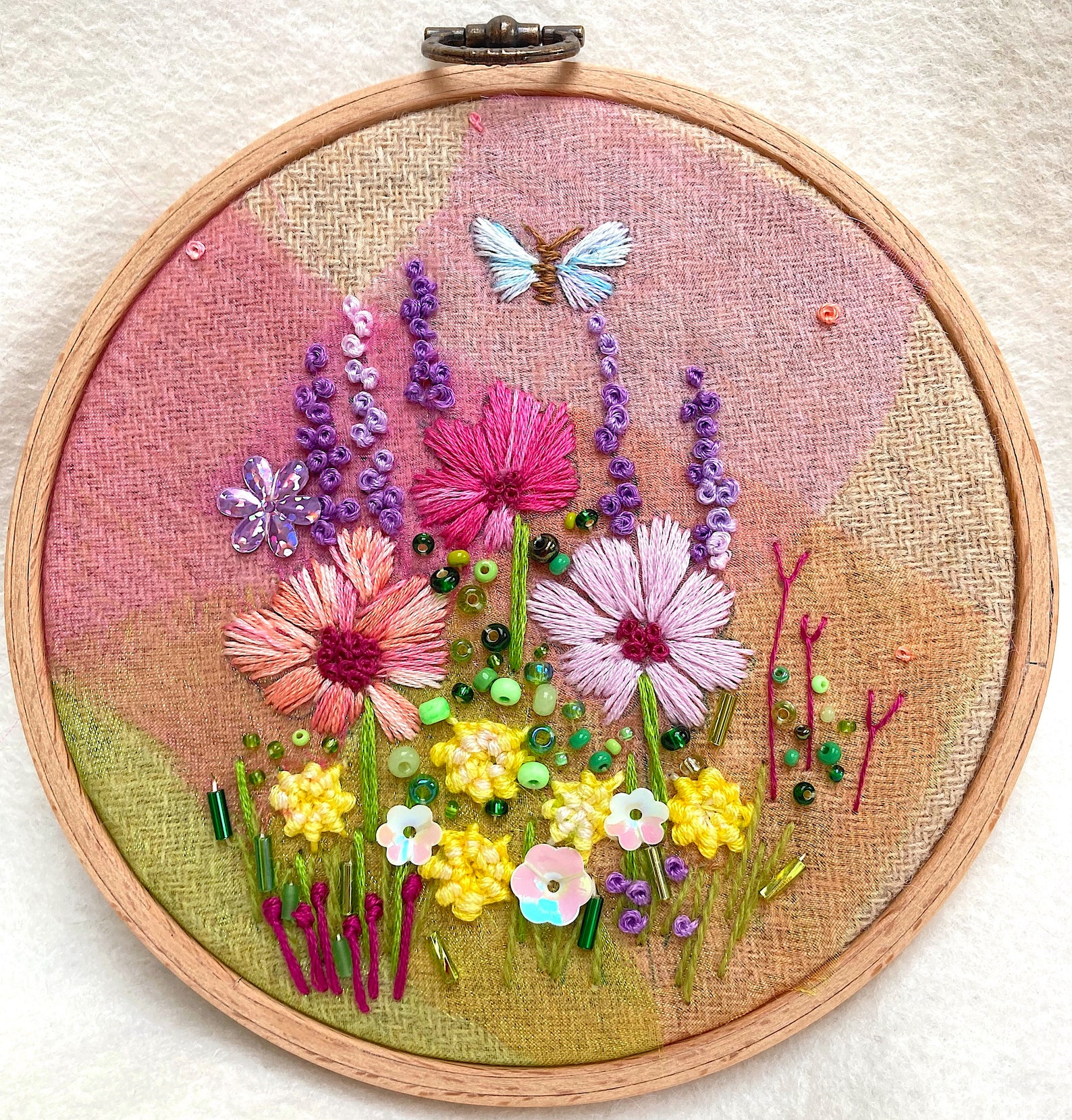 Cosmos & Foxgloves Embroidery Kit - Etsy