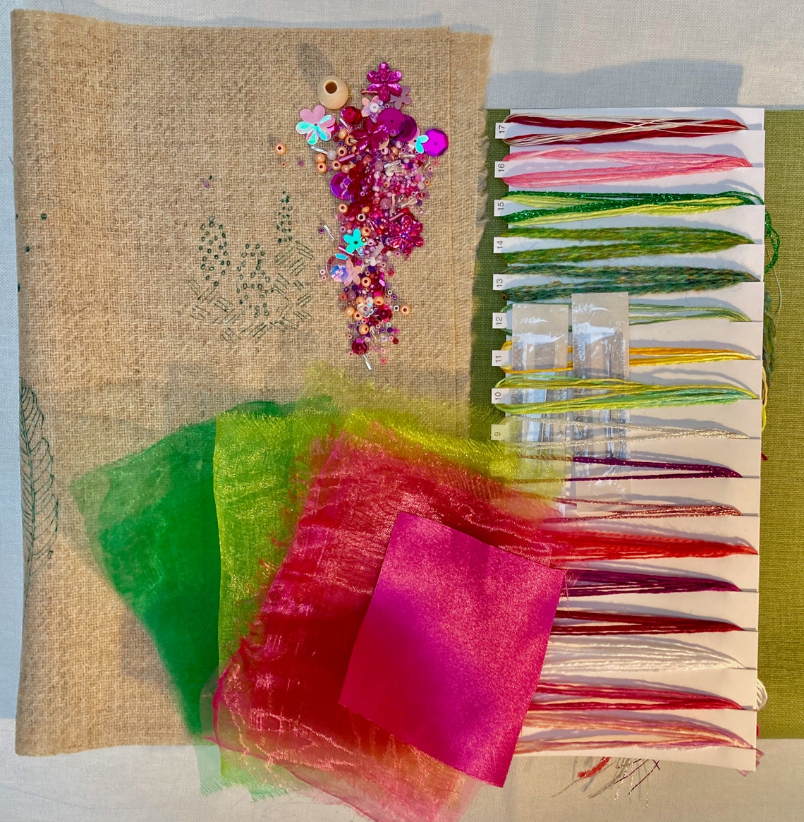 Summer Flora Book Cover Embroidery Kit - Etsy