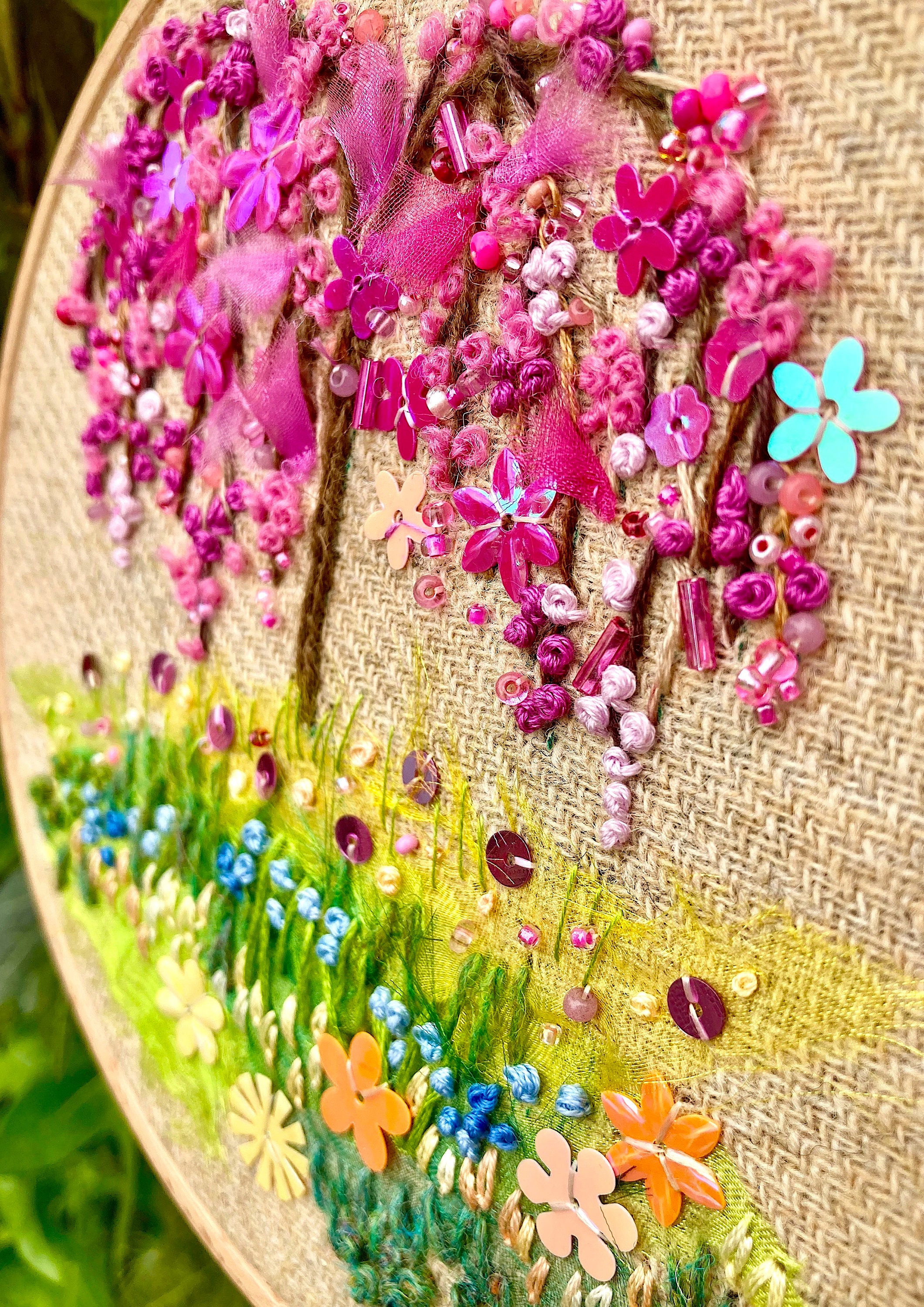 The Weeping Cherry Tree Embroidery Kit - Etsy