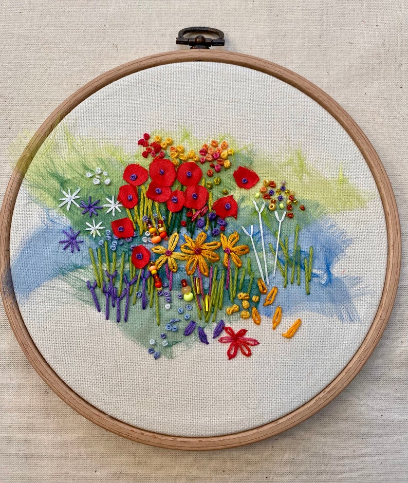 Harvest Poppies Embroidery Kit | Etsy