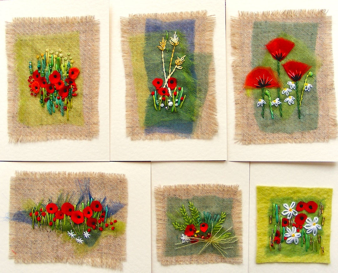 Poppy Doodles Embroidery Card Kit - Etsy