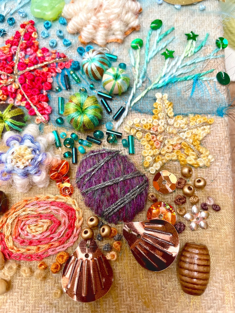 Seaside Treasures Embroidery Kit - Etsy