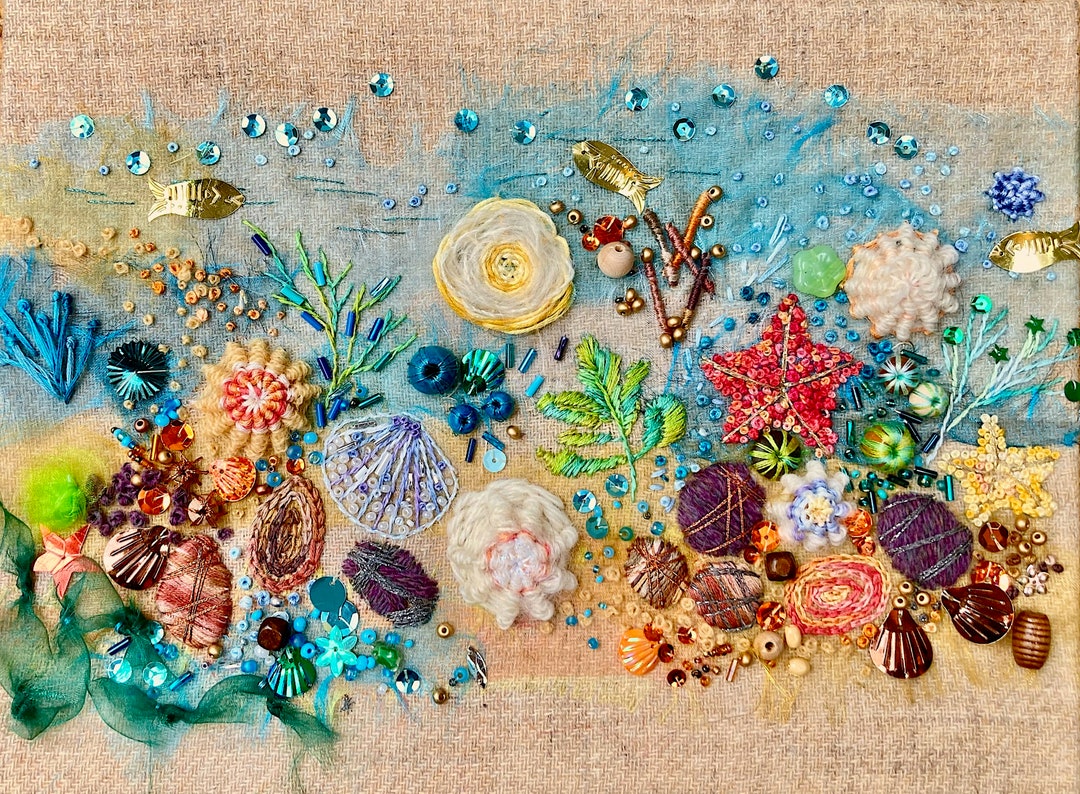 Seaside Treasures Embroidery Kit - Etsy UK