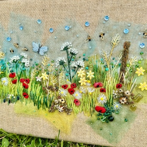 Meadow Jewels Embroidery Kit - Etsy UK