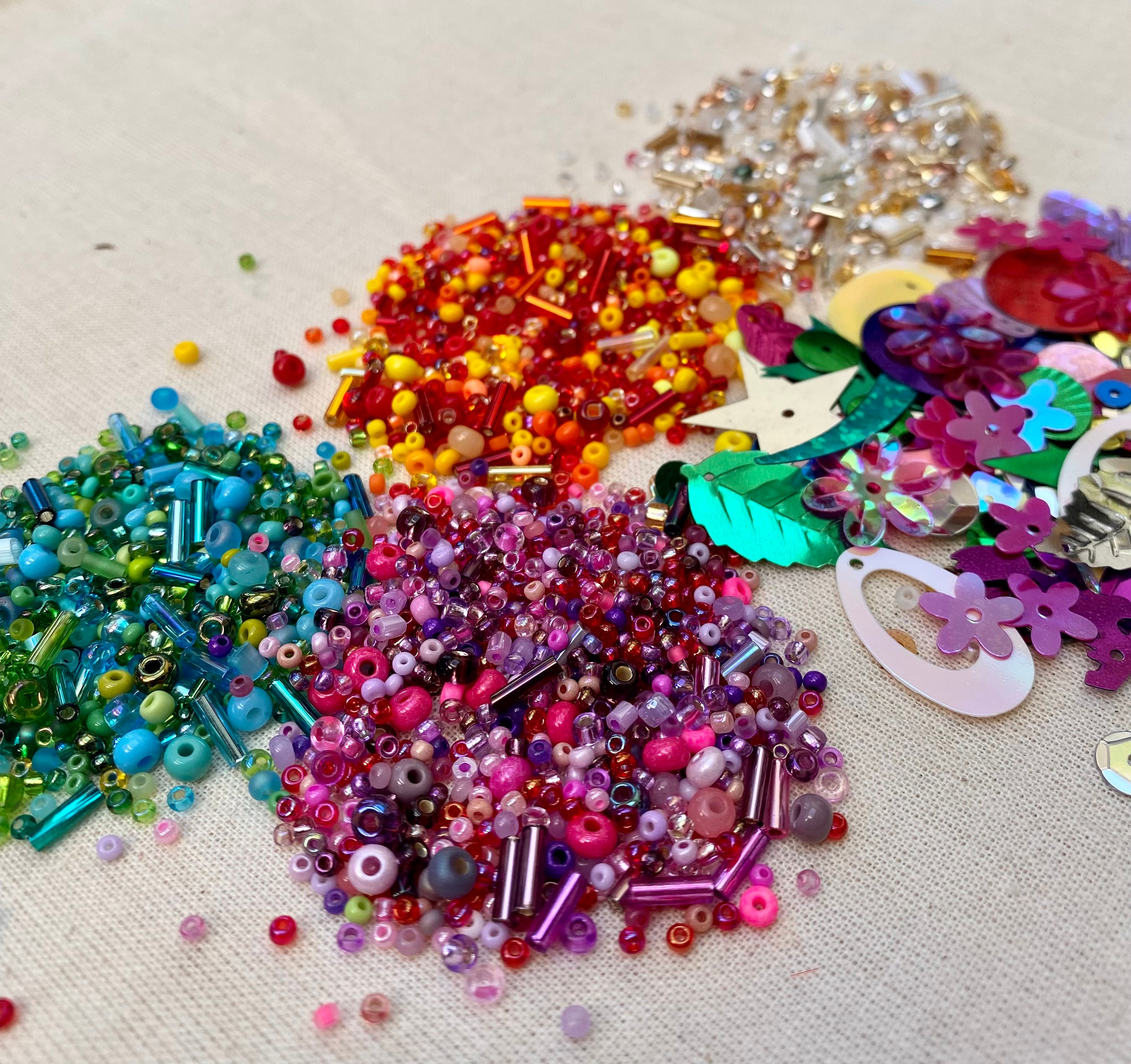 Assorted Beads & Sequins Pack - Etsy UK