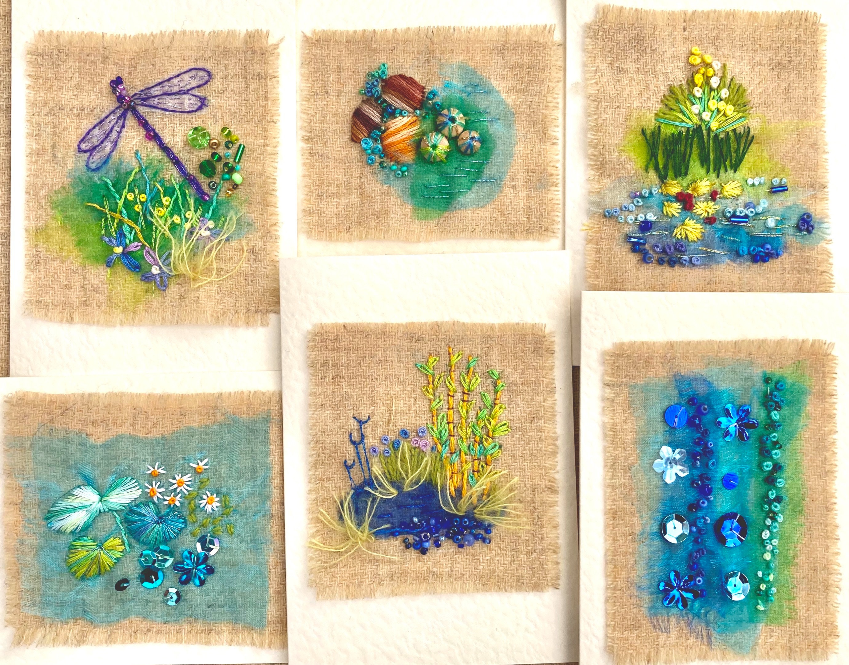 The Waters Edge Embroidery Card Kit - Etsy