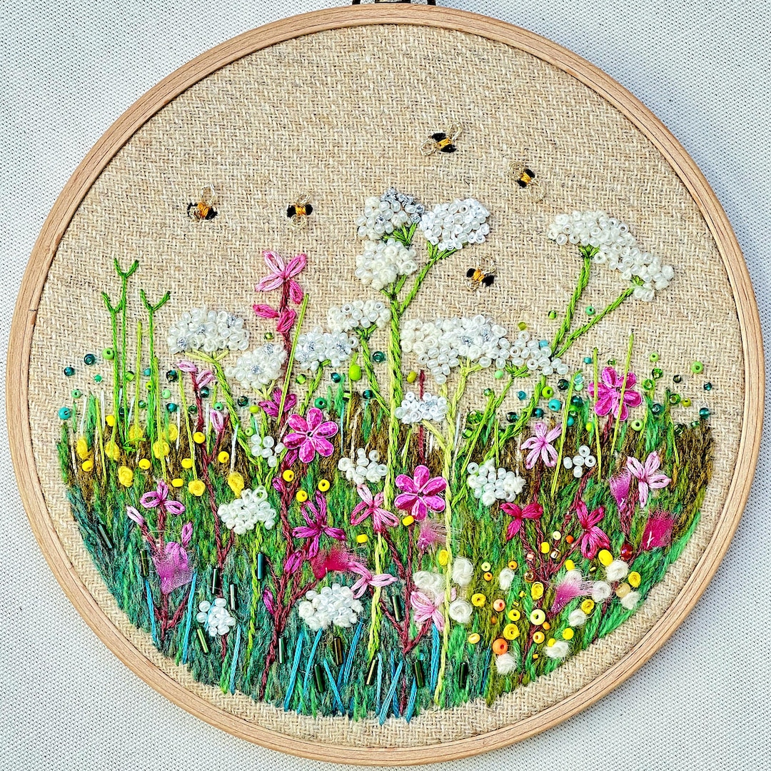 Summer Cow Parsley Meadow Embroidery Kit - Etsy