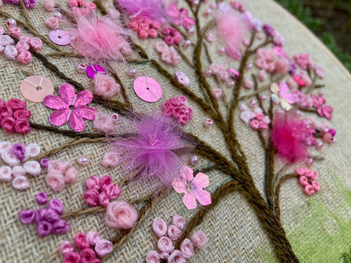 The Cherry Tree Embroidery Kit - Etsy