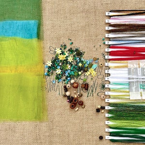 Meadow Jewels Embroidery Kit - Etsy UK