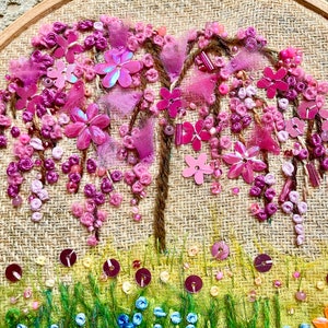 The Weeping Cherry Tree Embroidery Kit - Etsy