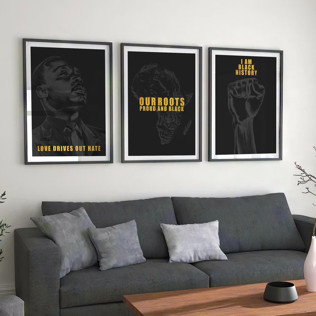 Black History Month Poster Set of 3, Black Lives Matter Decor, Martin ...