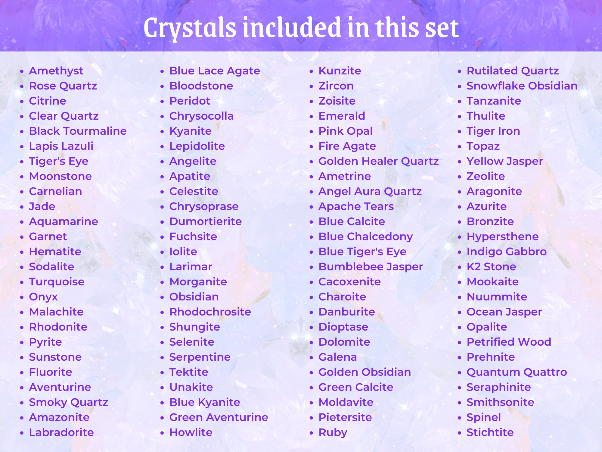 100 Editable Printable Crystal Meaning Cards, Gemstone Meanings ...