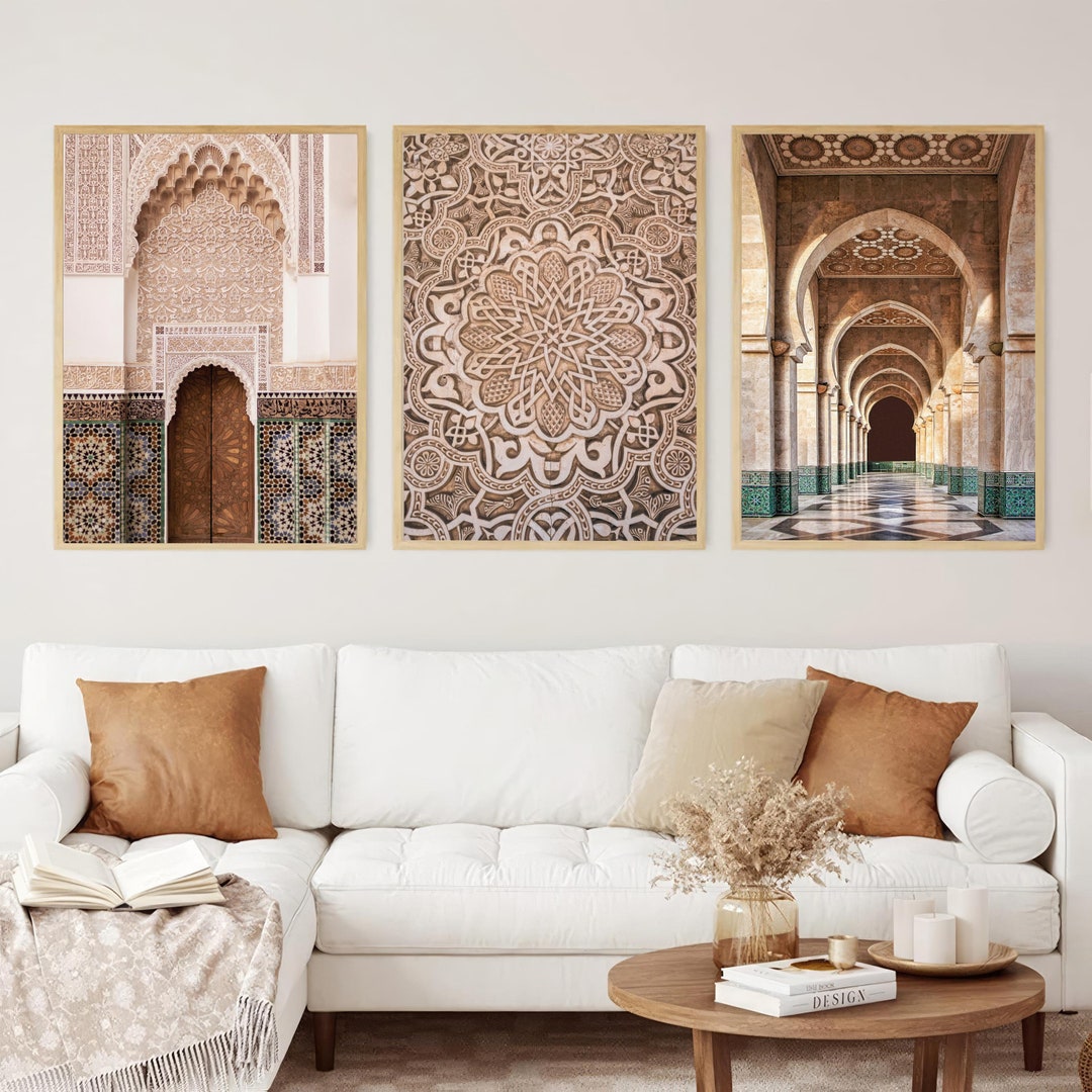 Digital Morocco Print Set of 3, Morocco Arches, Boho Wall Art Photo ...