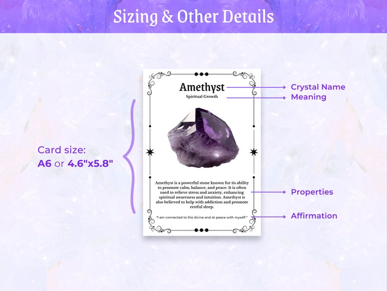 100 Editable Printable Crystal Meaning Cards, Gemstone Meanings ...