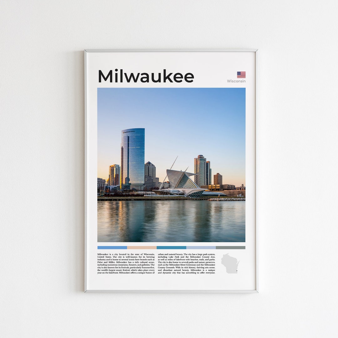 Milwaukee Print Milwaukee Wall Art Milwaukee Poster - Etsy