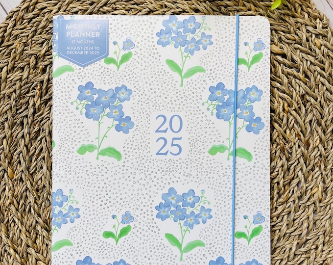 2025 Planner,daisy Flower Calendar 2025, 17 Months Planner, 2025 ...