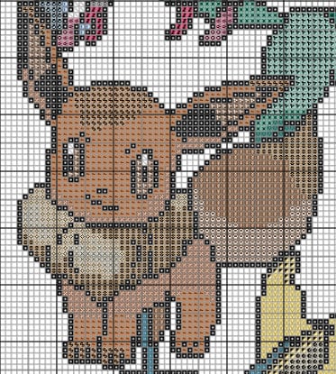 Pokémon Eevee Evolutions eeveelutions Cross Stitch Pattern - Etsy