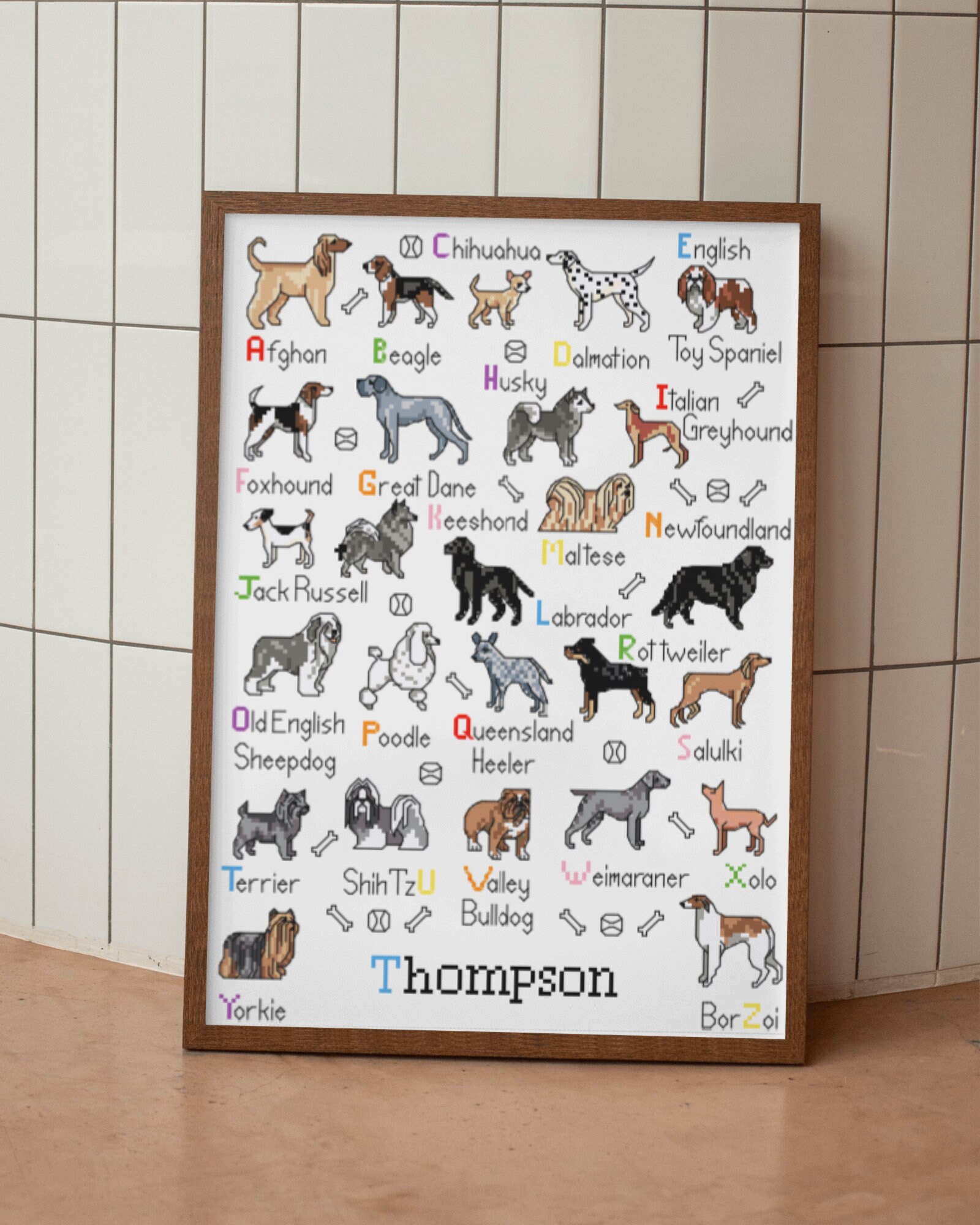 Dog Breeds Alphabet Cross Stitch - Etsy
