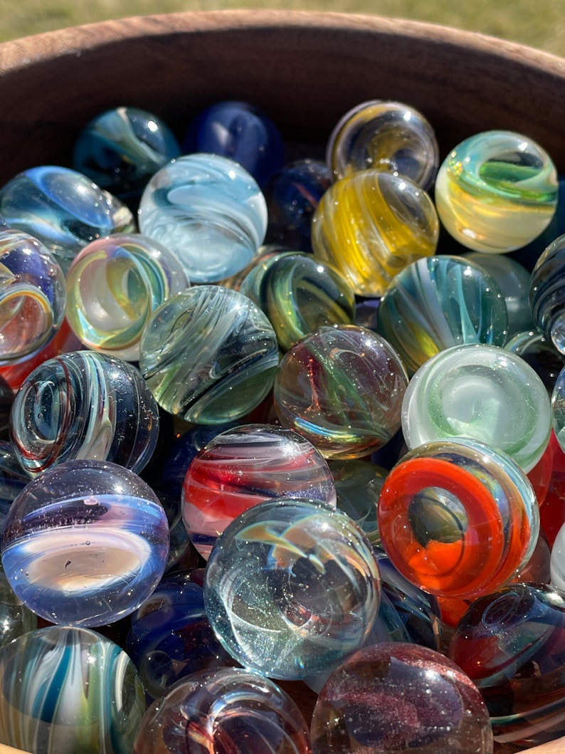 Handmade Glass Marble Set: Mystery Pack of 5, Great Hider Set - Etsy