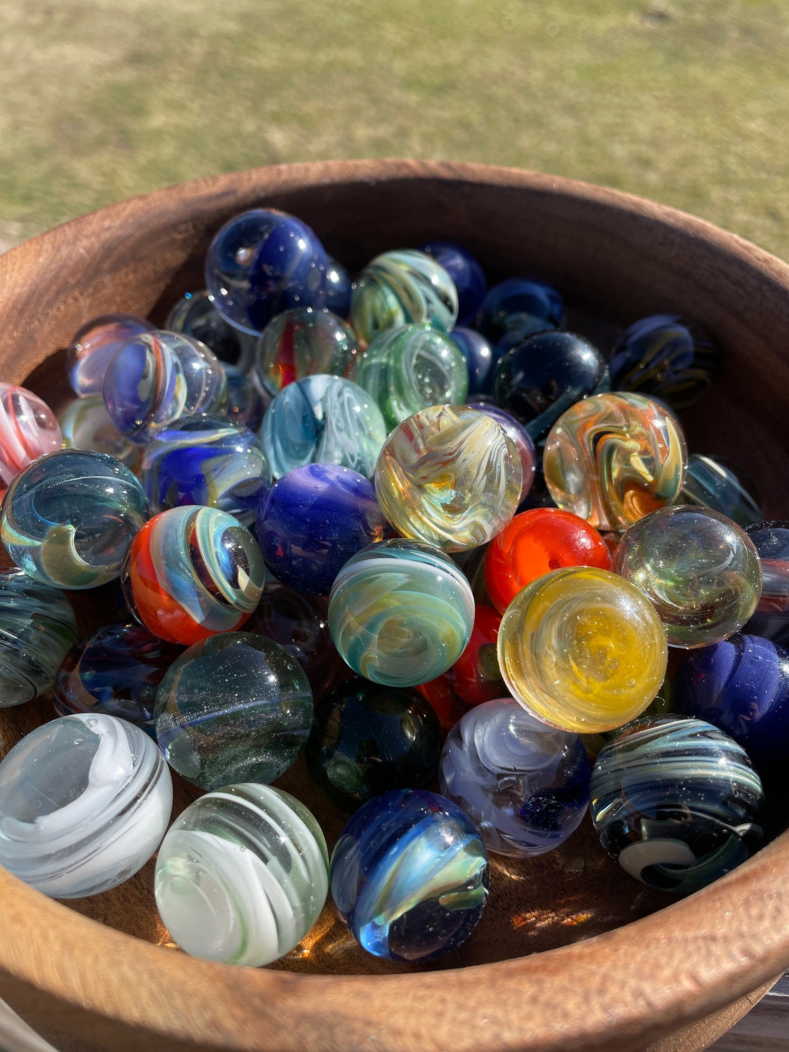 Handmade Glass Marble Set: Mystery Pack of 5, Great Hider Set - Etsy