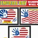 Memorial Day Handprint Wall Art American Bald Eagle PRINTABLE Handprint ...