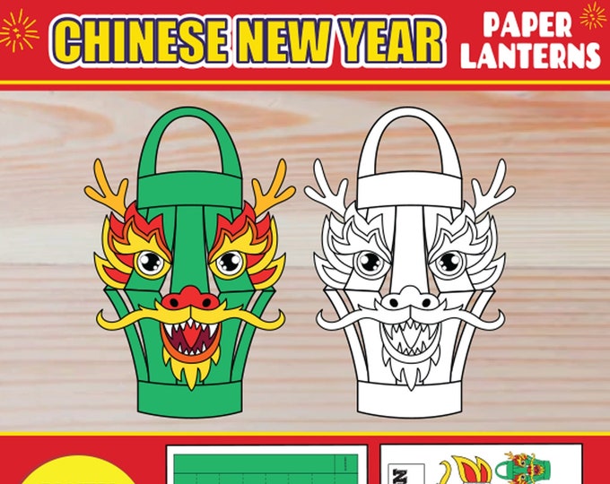Snake Paper Lantern Crafts | Chinese New Year PRINTABLE Year of the ...