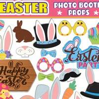Kid Easter Photo Props Printable, Cute Easter Party Decorations, Easter ...