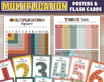 Multiplication Chart Boho - Etsy