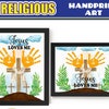 Religious Christian Handprint Art | Cross Jesus Loves Me Bible ...