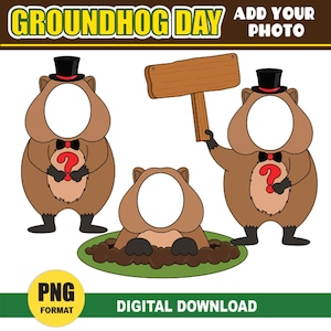 Groundhog Day Add Your Own Photo Picture | PNG Groundhog Photo Clipart ...