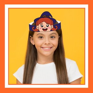 Halloween Paper Crowns for Kids | PRINTABLE Hat Headbands | Craft ...
