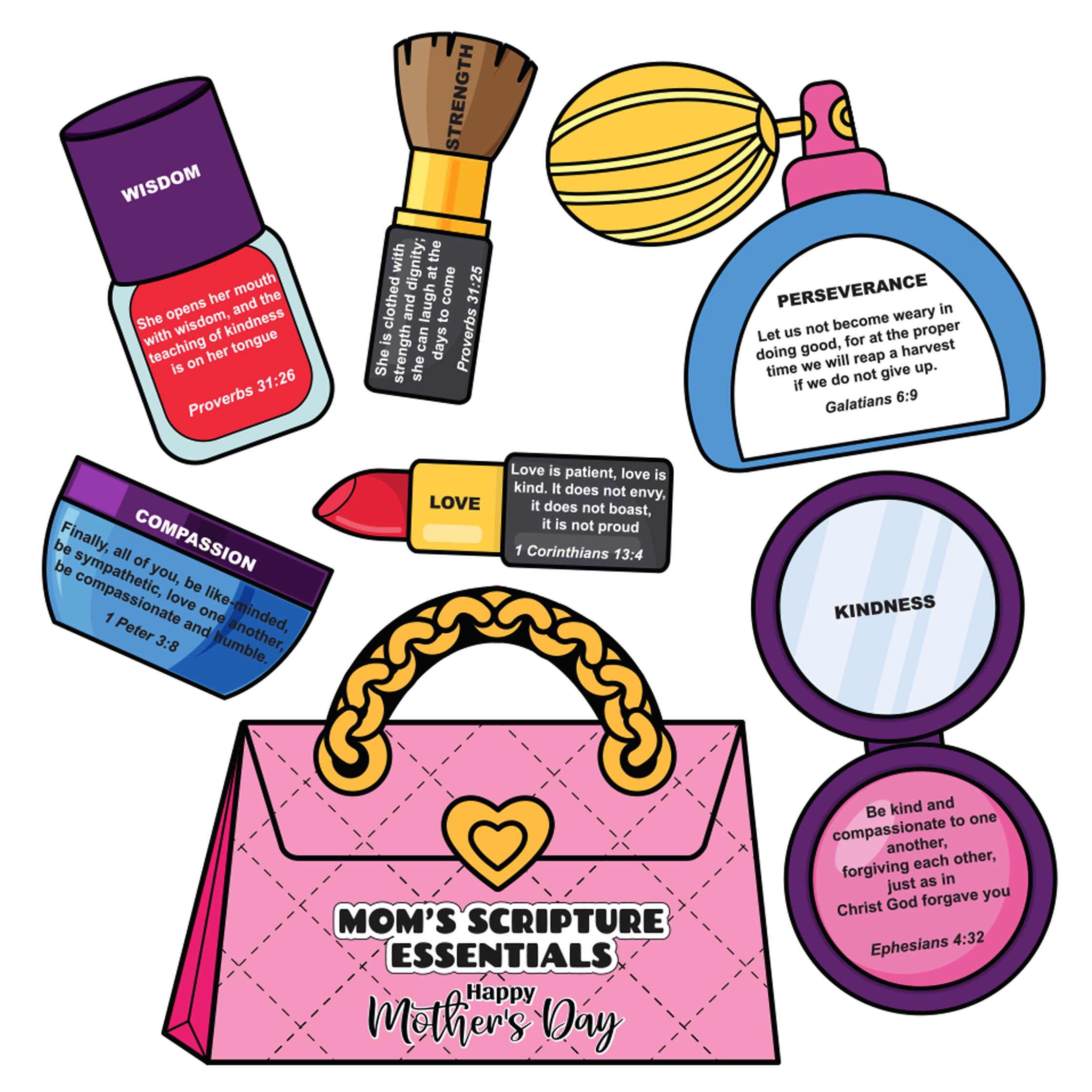 Mothers Day Bible Craft Activity | Sunday School Bible Verse Scriptures ...