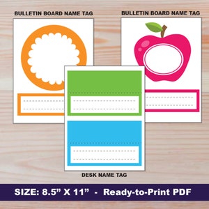 Classroom Name Tags | for Bulletin Board, Door Display and Desk Name ...