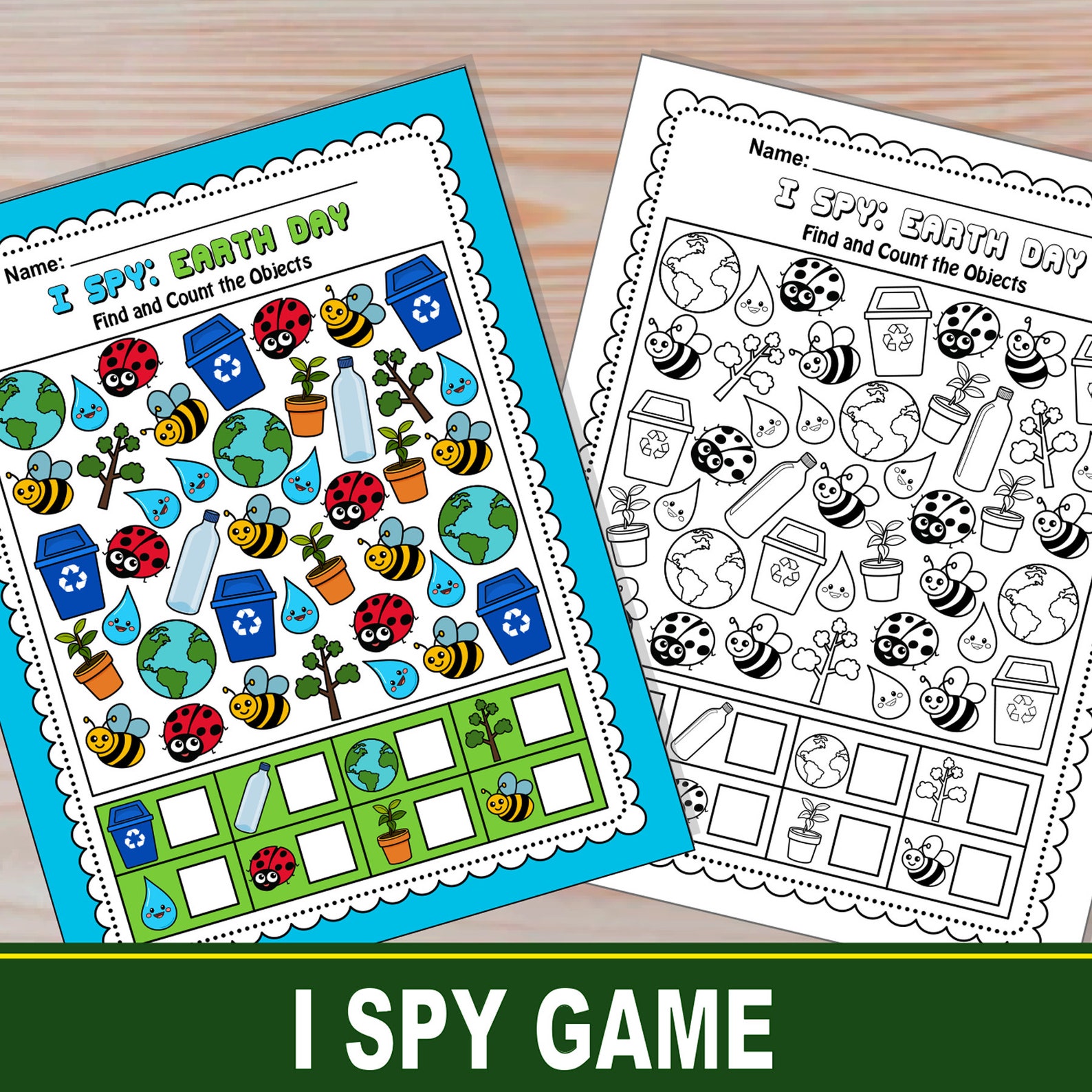 Earth Day Scavenger Hunt Earth Day I Spy PRINTABLE Games Earth Day ...