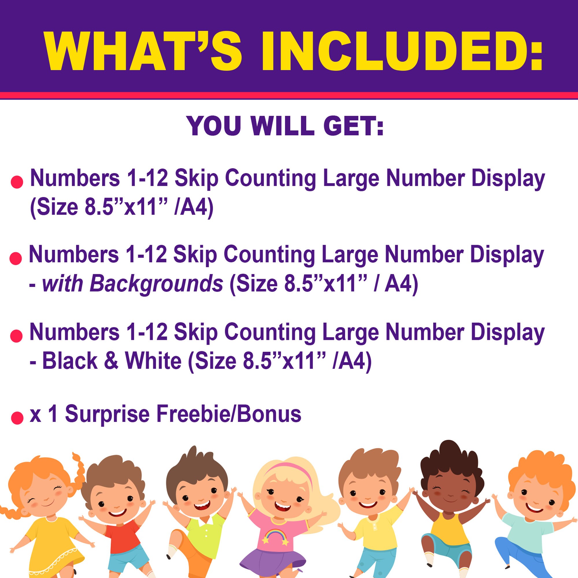 Skip Counting Number Display Numbers and Its Multiples Posters ...
