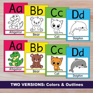 Alphabet Posters | PRINTABLE | RAINBOW Bright Colors | Classroom Decor ...
