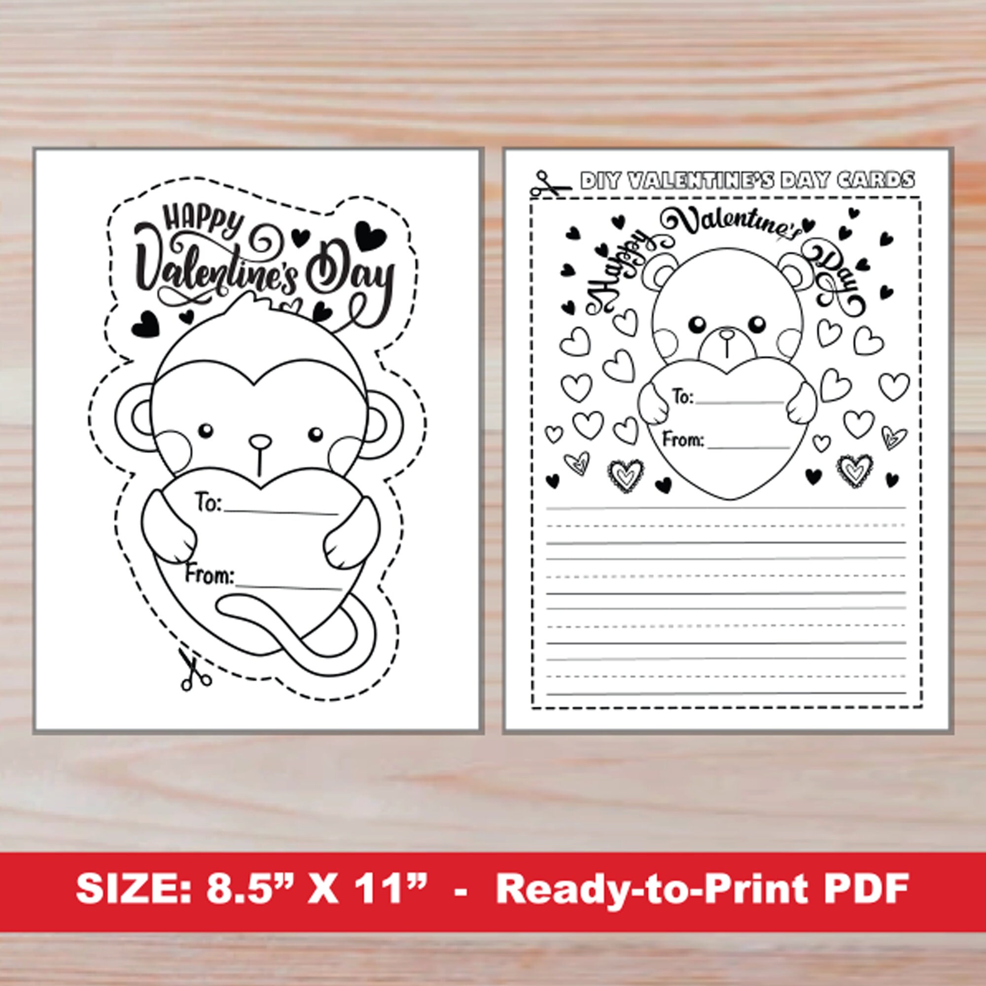 Valentine's Day Cards & Writing Activity | PRINTABLE DIY Valentine's ...