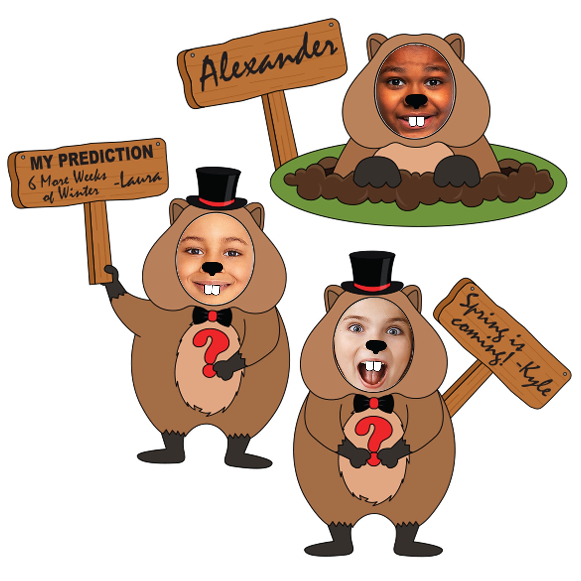Groundhog Day Add Your Own Photo Picture PNG Groundhog Photo Clipart ...