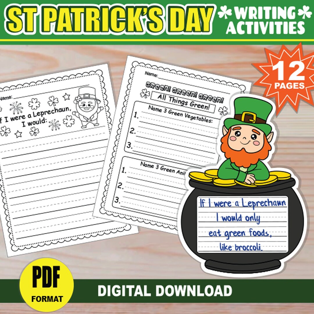 St Patrick's Day Writing Activities | PRINTABLE St Patricks Writing ...