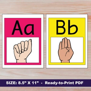 ASL Alphabet Posters | American Sign Language Display | PRINTABLE ...