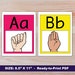 ASL Alphabet Posters American Sign Language Display PRINTABLE Classroom ...
